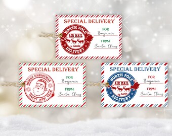 Santa Gift Tag - Etsy