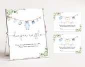 Boy Baby Clothes Baby Shower Diaper Raffle Sign and Tickets - Etsy