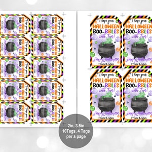 Halloween Bubble Tags Boo-bble Tags Halloween Bubble Favor Tag Kids Non ...