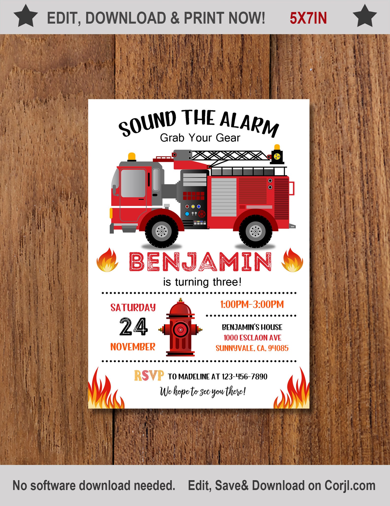 Paper Invitations & Announcements Invitations Fully Editable Text ...