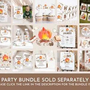 S'mores Birthday Thank You Card Editable Smore Fun S'mores Party Thank ...