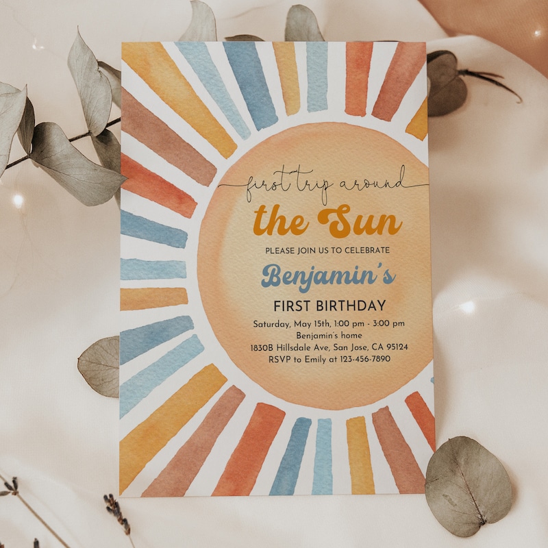 Sun Invitation - Etsy