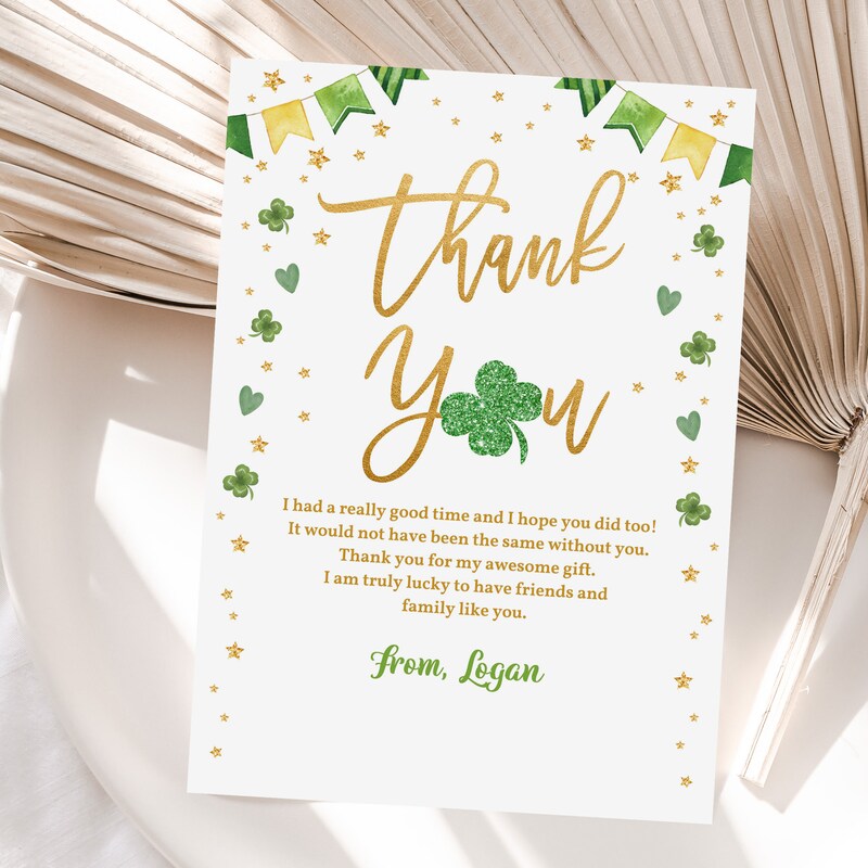 Shamrock Thank You Cards - Etsy