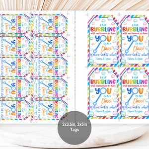 Bubbling With Excitement to Have You Gift Tag Back to School First Day ...