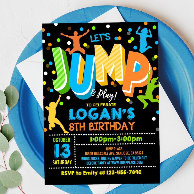 Urban Air Birthday Invitation - Etsy