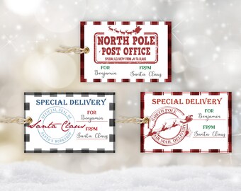 Santa Gift Tag | Etsy