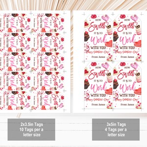 Valentines Day Coworker Gift Tags How Sweet It is to Work With You ...