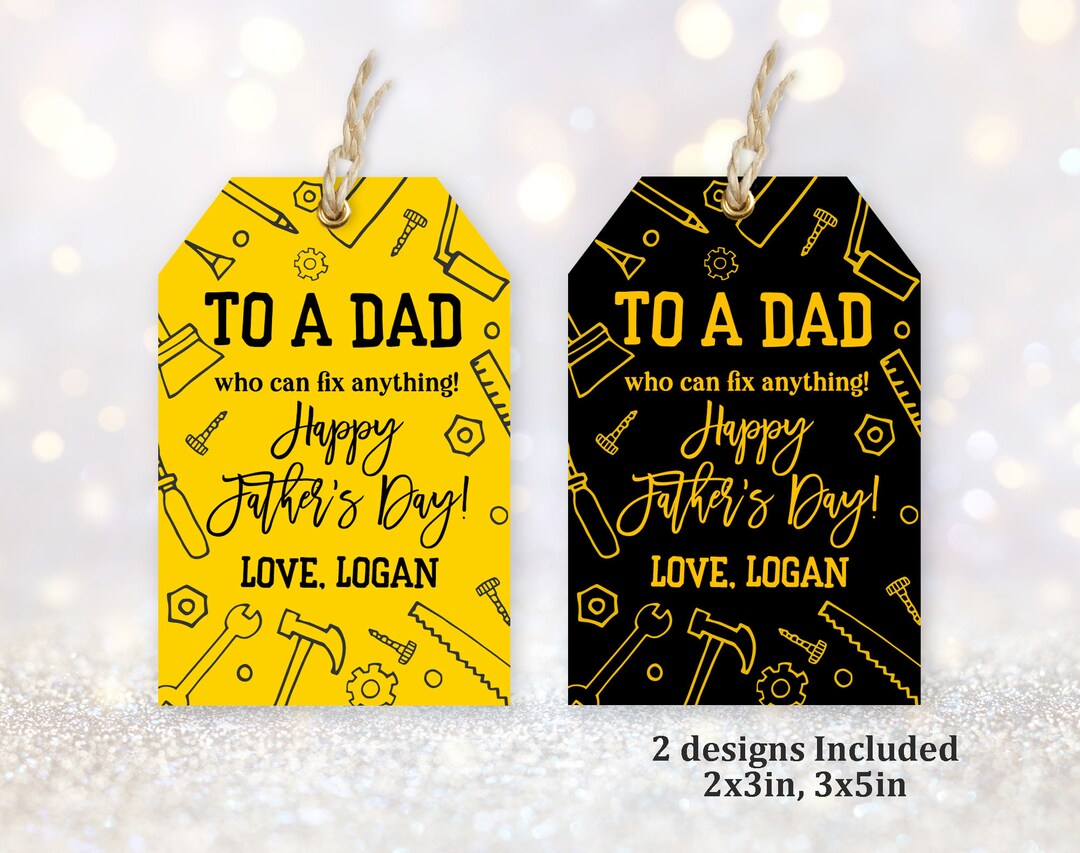 Father's Day Tool Tags Father's Day Favor Tags Dad Gift Tool Tags Gift ...