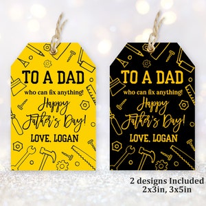 Father's Day Tool Tags Father's Day Favor Tags Dad Gift Tool Tags Gift ...