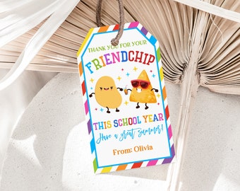 Last Day of School Tags Appreciation Tags Classroom Treat Tag Friend ...