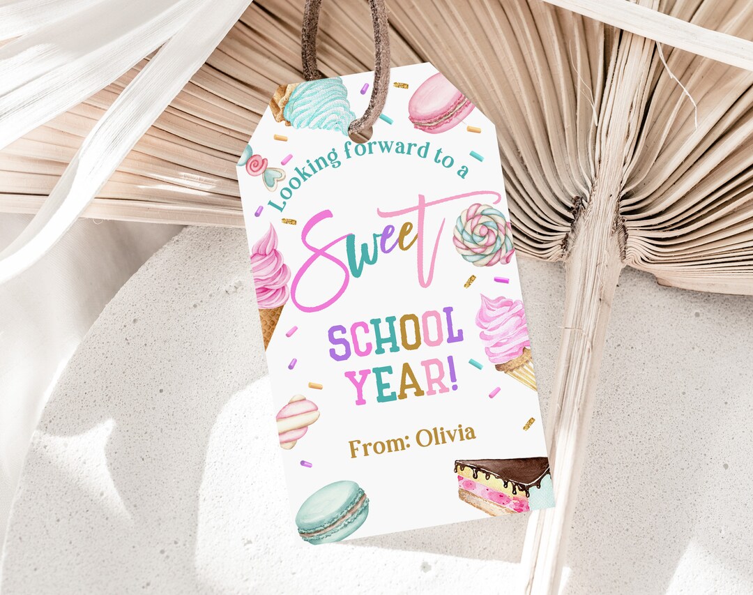 Sweet School Year Gift Tags: Editable Candy and Cookie Labels ...