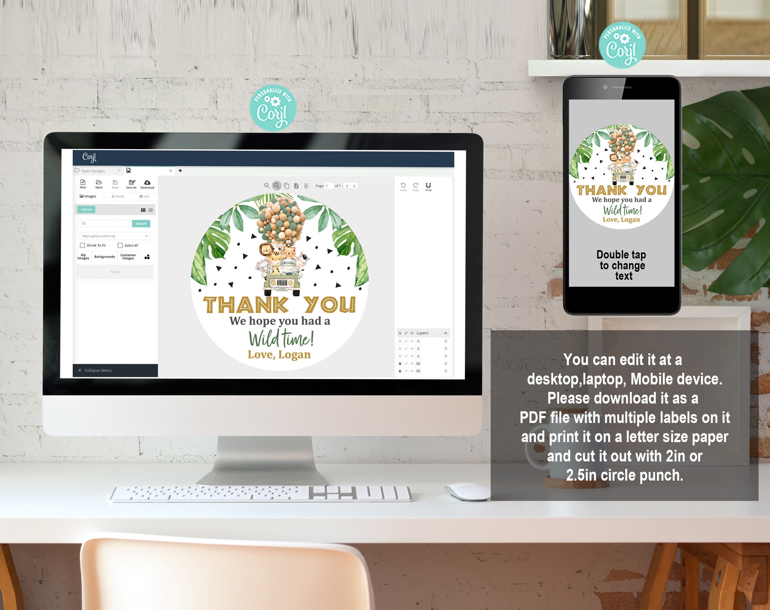 Jungle Safari Stickers Safari Birthday Favor Label Safari - Etsy