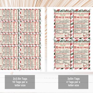 Santa Gift Tags: North Pole Special Delivery - Printable & Editable - Etsy