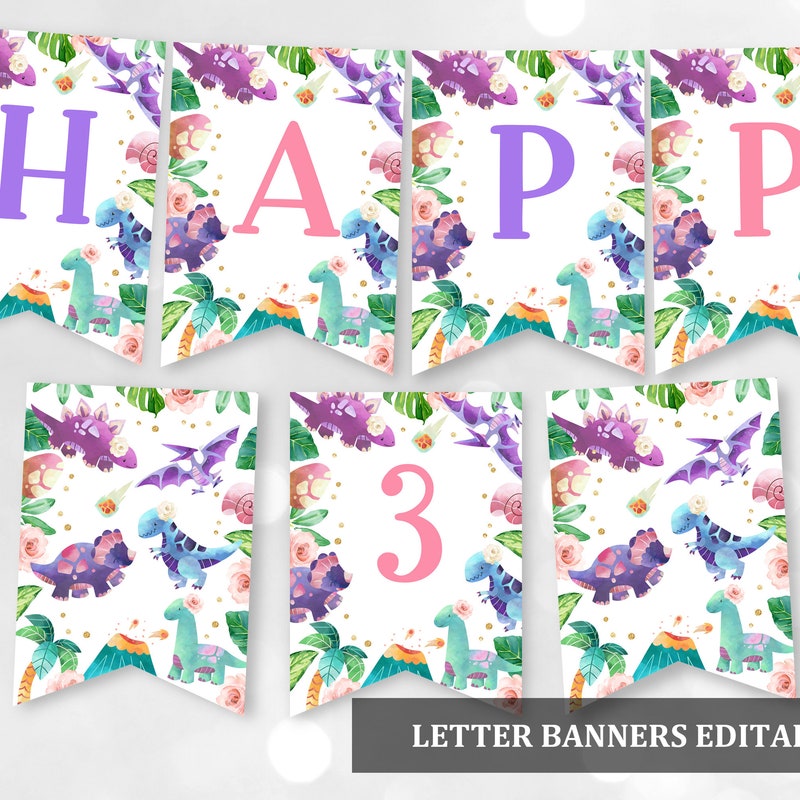 Girl Dinosaur Party - Etsy