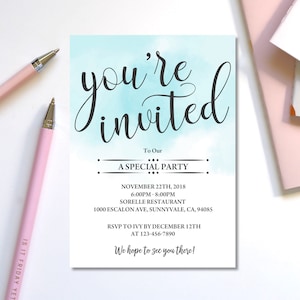 You're Invited Template All Text Editable Invitation Template Editable ...