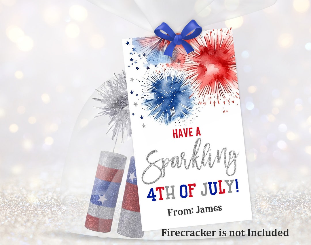 4th of July Popping by Tag Fireworks Tag Happy 4th of July - Etsy