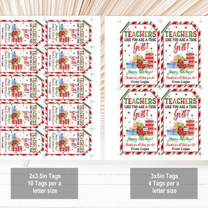Christmas Gift Tag Teacher Like You Are a True Gift Teacher ...