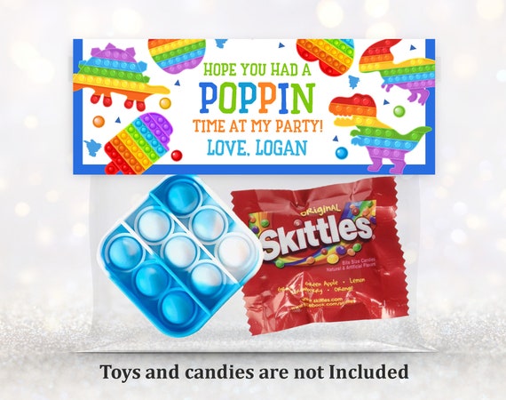 Pop It Treat Bag Toppers Birthday Gift Tag Label Party Favor - Etsy