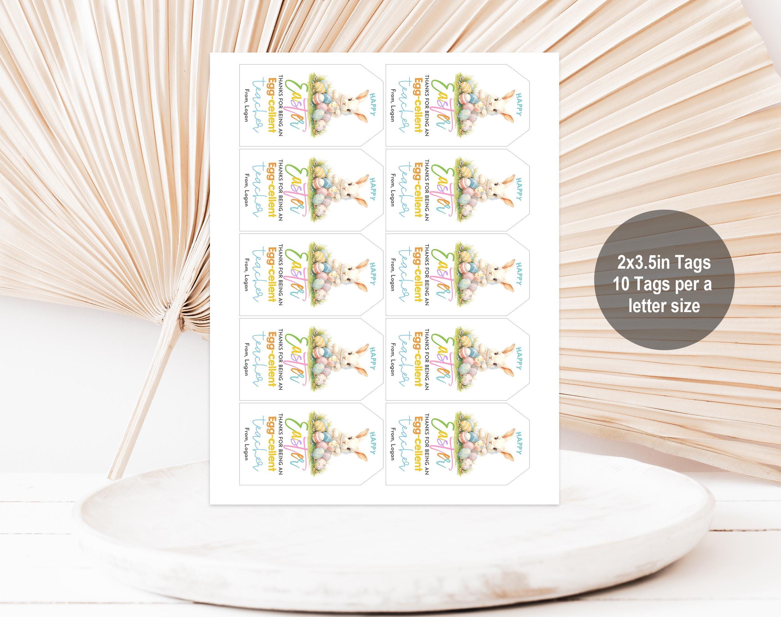Easter Gift Tag: Teacher Favor (editable, Instant Download) - Etsy
