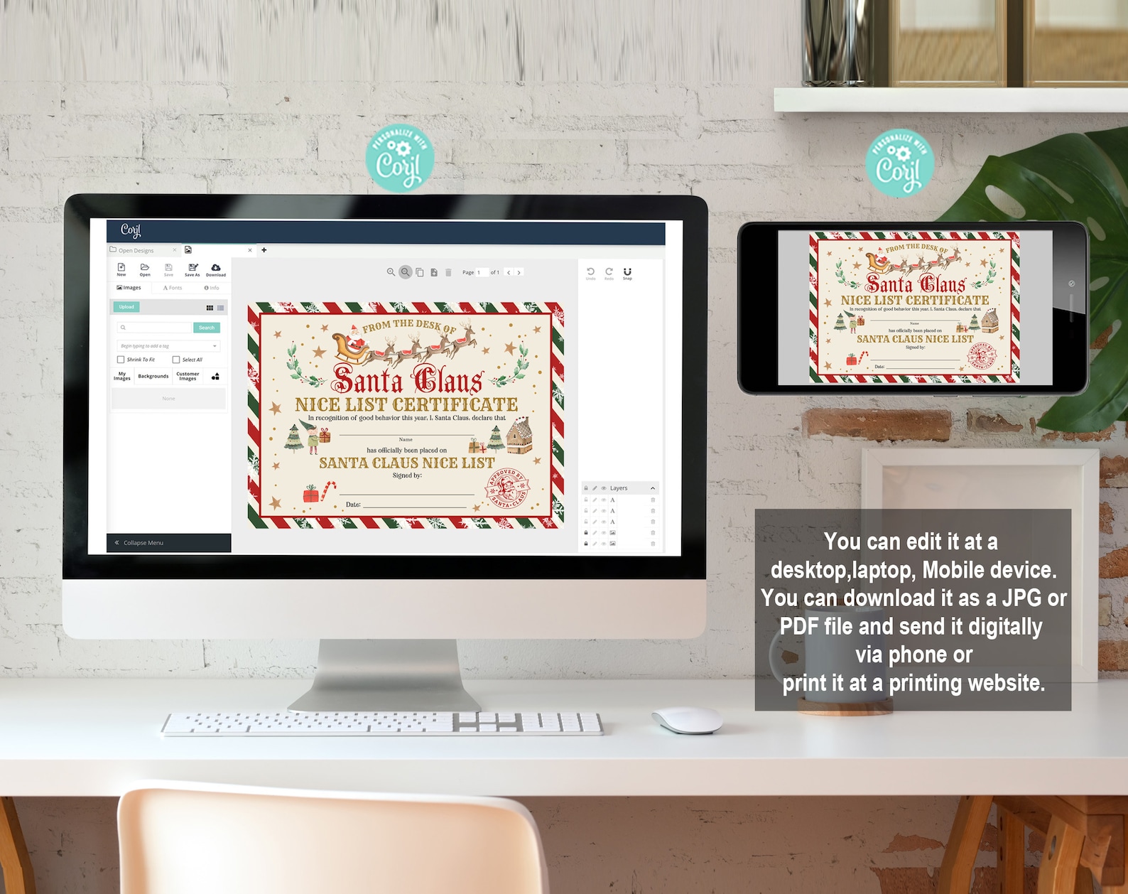 Christmas Nice List Certificate Christmas Eve Box Filler Santa - Etsy