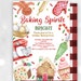 Christmas Baking Party Invitation Baking Spirits Bright Invite Cookie ...
