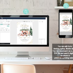 Editable Christmas Party Invitation Christmas Party Invite Printable ...