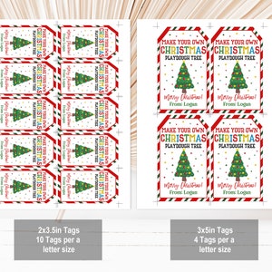 Christmas Printable Make Your Own Christmas Playdough Tree Tag - Etsy