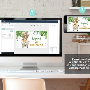 Safari Gable Box Labels Jungle Wild One Gift Box Labels Safari Jungle ...