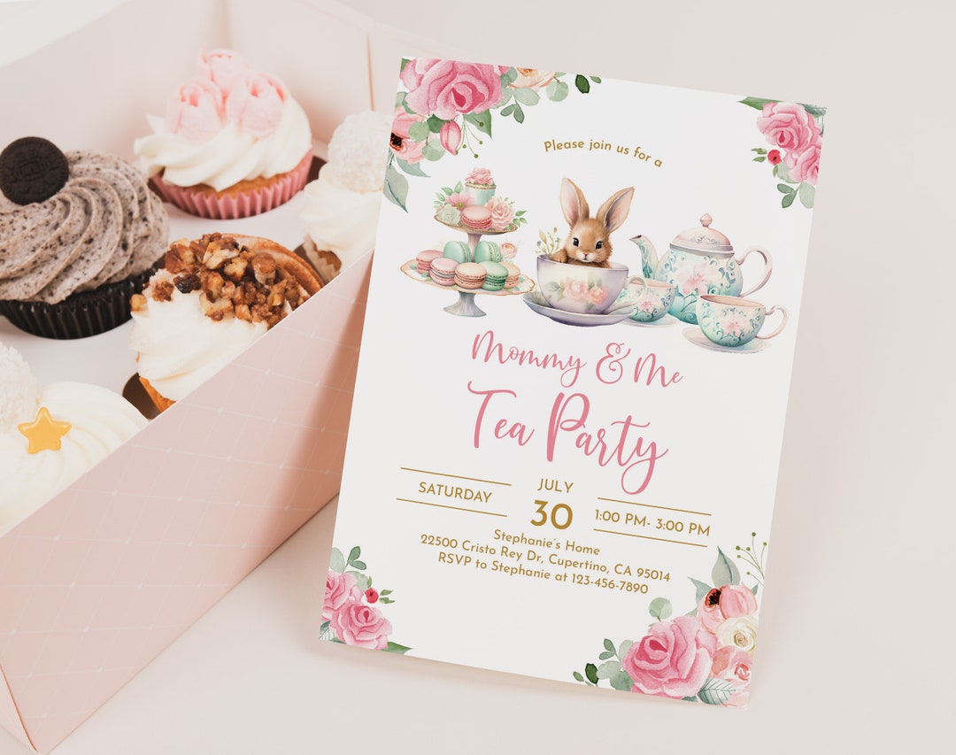 Easter Tea Party Invitation Mommy and Me Tea Party Invite Spring Invite ...