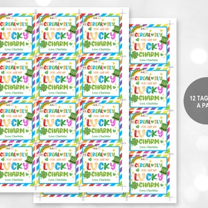 St. Patrick's Day Gift Tag Cerealsly You're My Lucky Charm Label ...