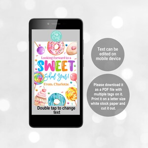 Back to School Tag Sweet Year Candy Cupcake Lollipop Donut Tag Teacher ...