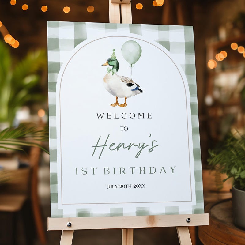 Duck Birthday Party Sign - Etsy