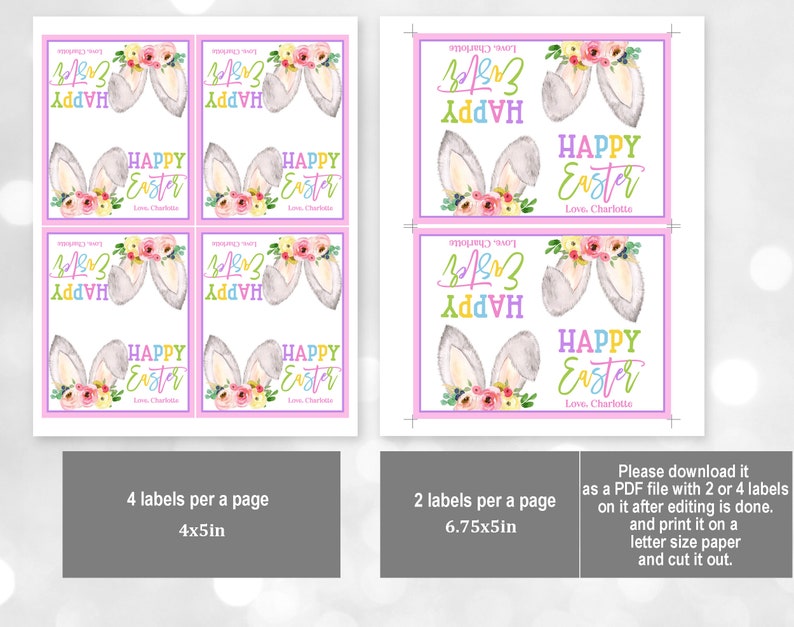 Easter Treat Bag Toppers Classroom Favor Happy Easter Peeps - Etsy