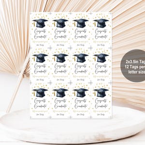 Graduation Favor Tags Editable Graduation Gift Tag School Party Favor ...