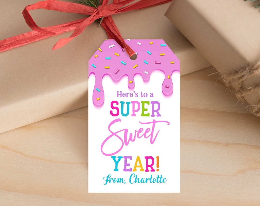 Back to School Tag Sweet Year Tag Candy Cupcake Lollipop Donut Teacher ...