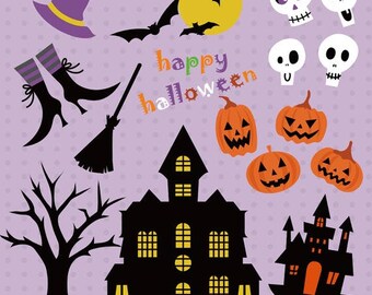 Halloween cute clip art kawaii clipart cute whimsical