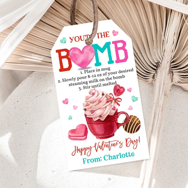 Hot Cocoa Bomb Tag - Etsy