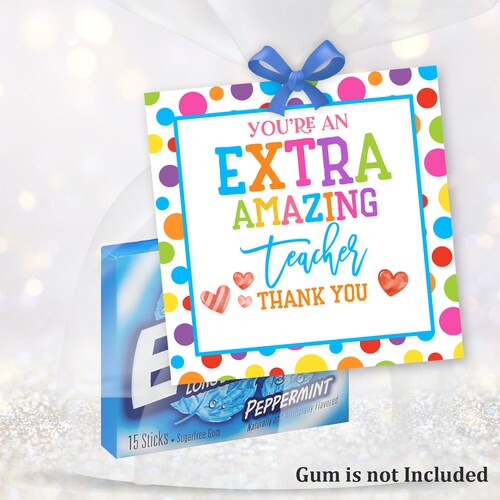 Extra Gum Gift Tag - Etsy