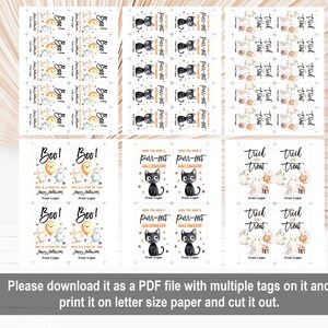 Editable Halloween Favor Tags: Printable Trick or Treat - Instant ...