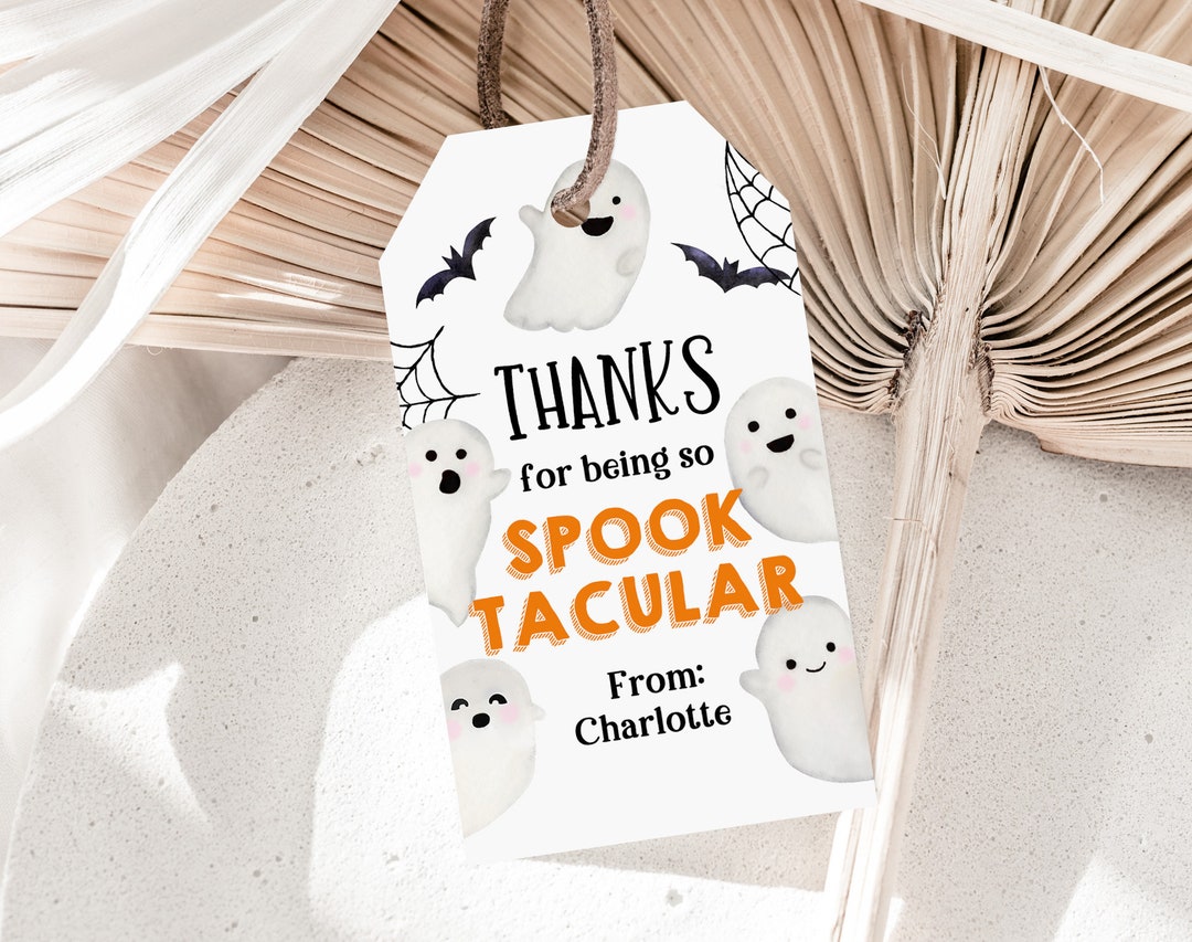 Halloween Ghost Gift Tags Fall Appreciation Favor Tag Thanks for Being ...
