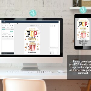 Teacher Appreciation Popcorn Tag End of School Year Tag Popcorn Gift ...