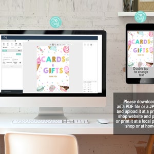 Sweet Birthday Party Sign Set Dessert Party Table Sign Pack Bundle ...