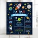 Outer Space Birthday Milestone Sign Boy 1st Birthday Sign Planets ...