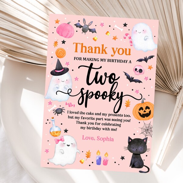 Two Spooky Birthday Card - Etsy