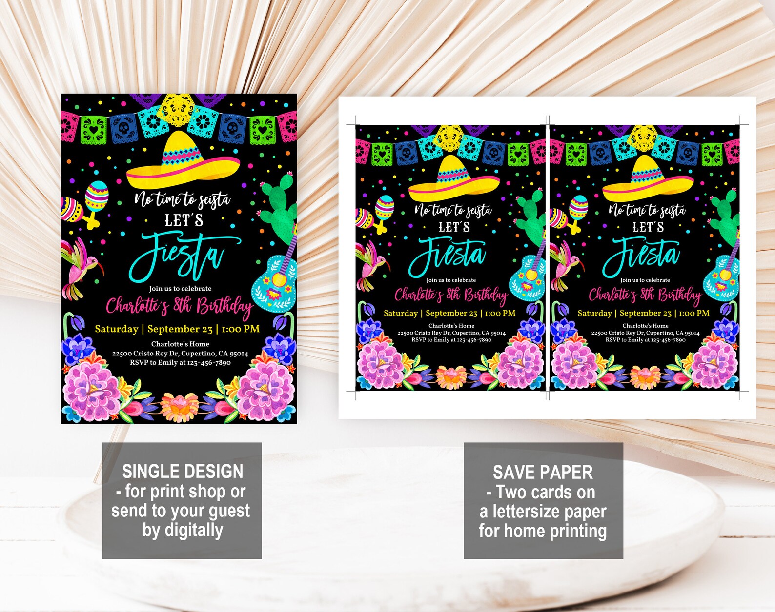 Fiesta Birthday Invitation Fiesta Invite Mexican Fiesta Theme - Etsy