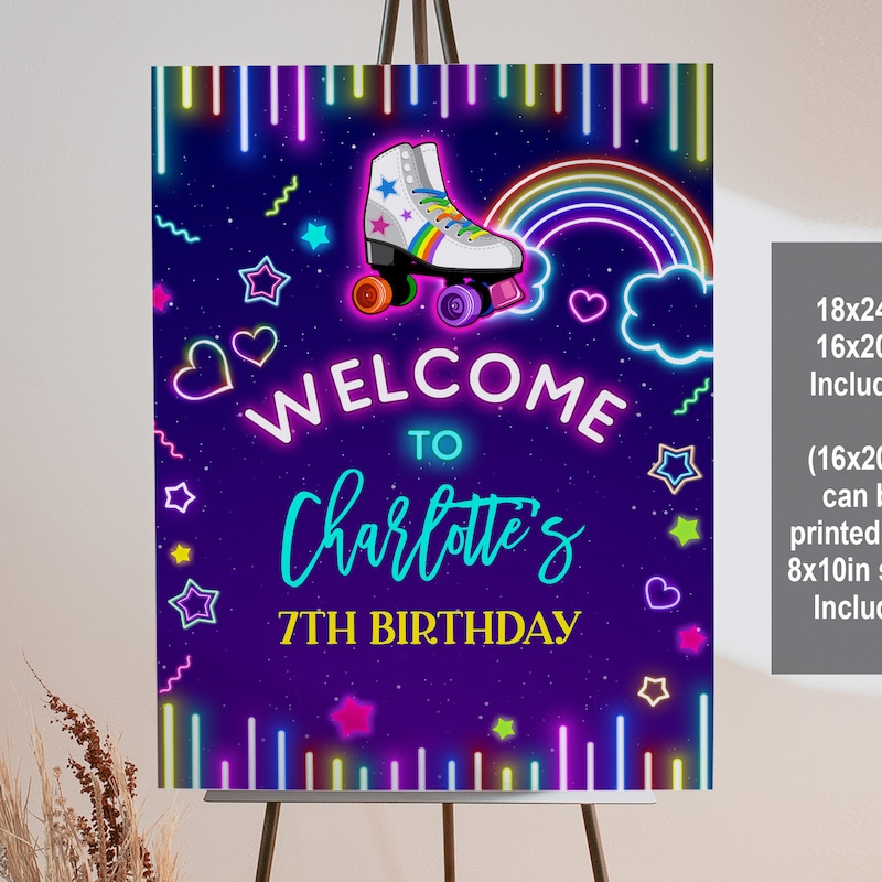 Glow Skate Party Signs - Etsy