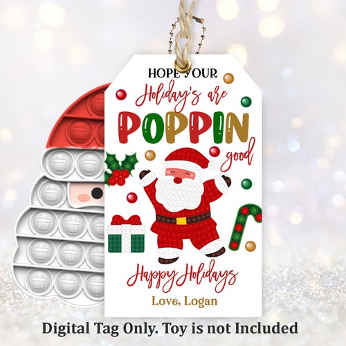 Christmas Pop It Gift Tags Personalized Pop It Tag Christmas - Etsy