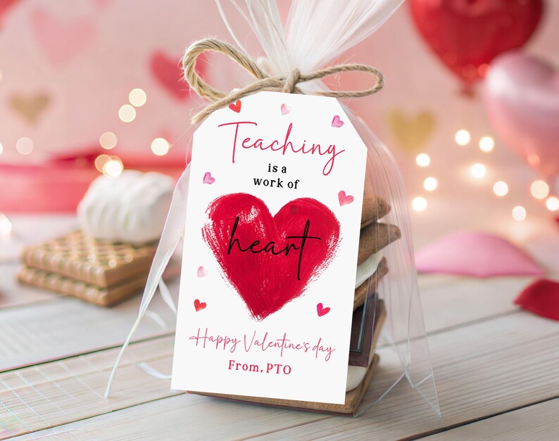Teaching is a Work of Heart Gift Tag: Printable Teacher Appreciation ...