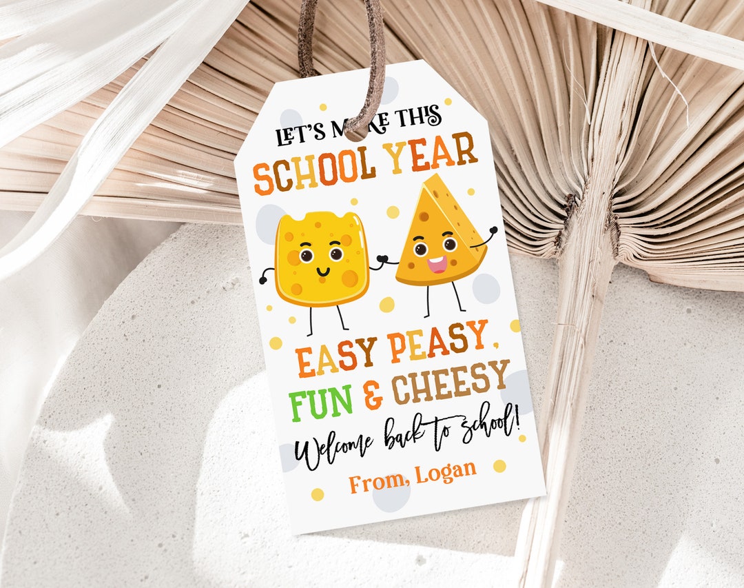 Classroom Gift Tags - Editable Cheese Snack Treat Labels for School - Etsy