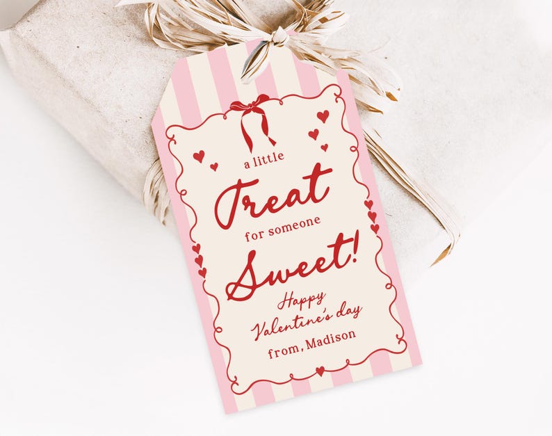 Valentine's Day Gift Tags: Printable Sweet Treat Labels Vat83 - Etsy